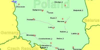 Polsko mapa - Mapy Polska (Východní Evropa - Evropa)